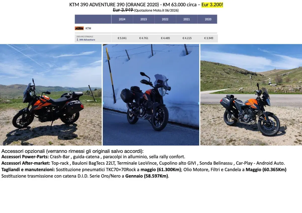 Vendo KTM 390 Adventure (2020) usata a Finale Emilia (codice 10034312 ...